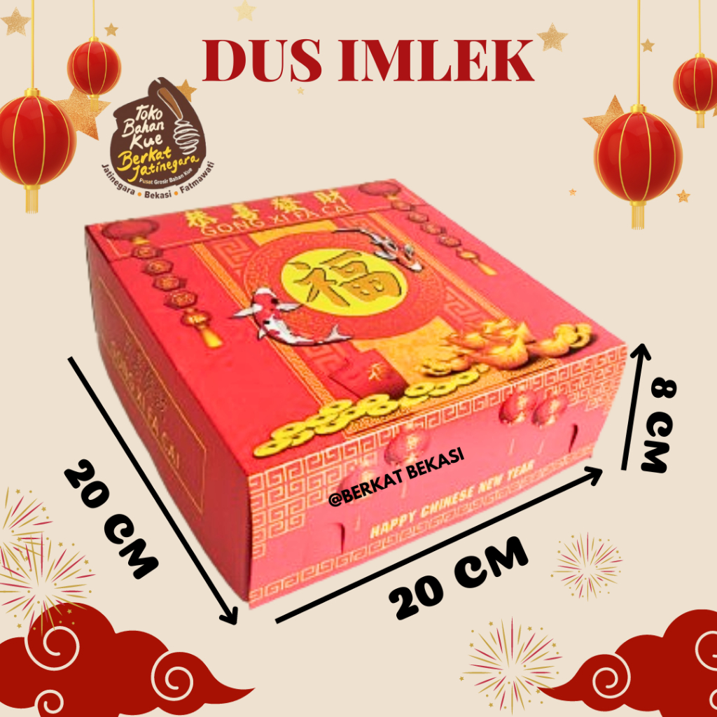 Jual BOX IMLEK 22X22 CM / BOX IMLEK BOLU LAPIS / BOX IMLEK / BOX MERAH ...