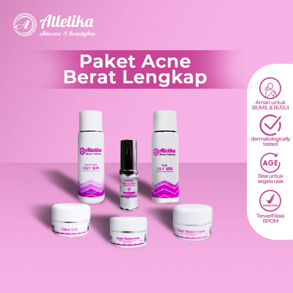 Jual Paket Acne Berat Lengkap | Skincare Atletika | Shopee Indonesia