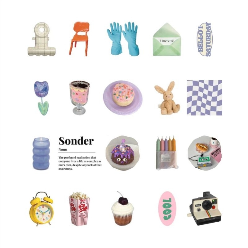 Jual [isi 20] sticker aesthetic / sticker warna warni / sticker y2k ...
