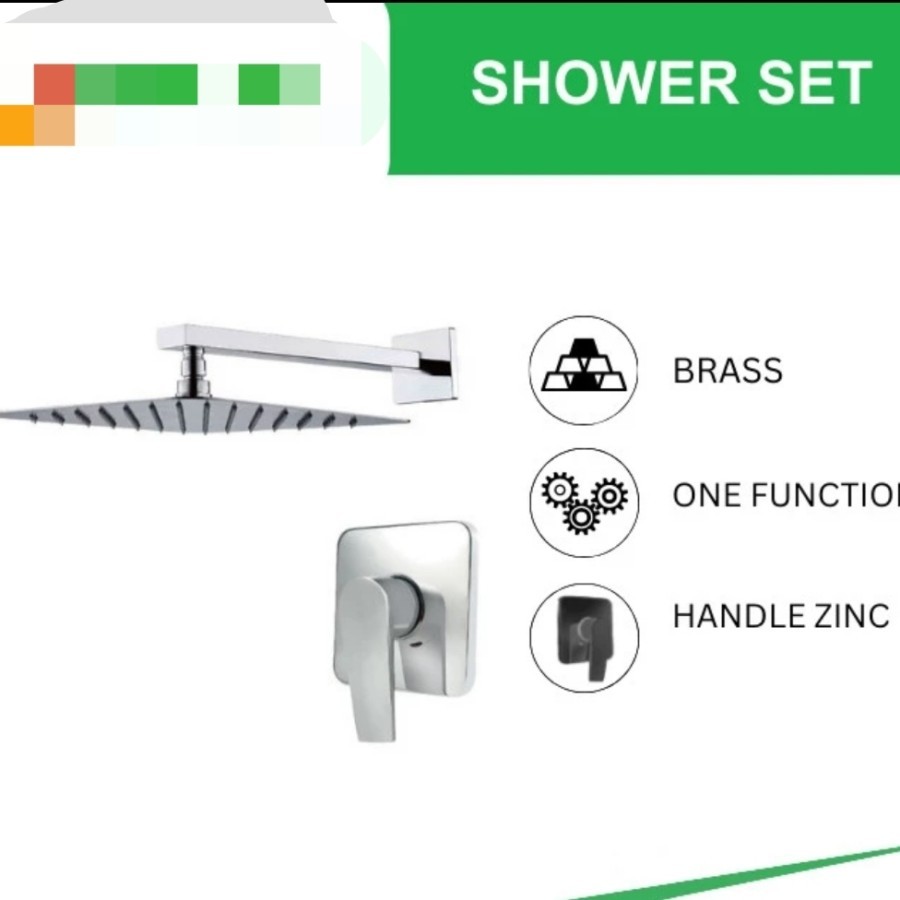 Jual shower Set wall shower Tanam Stop kran panas dingin istimewah ...