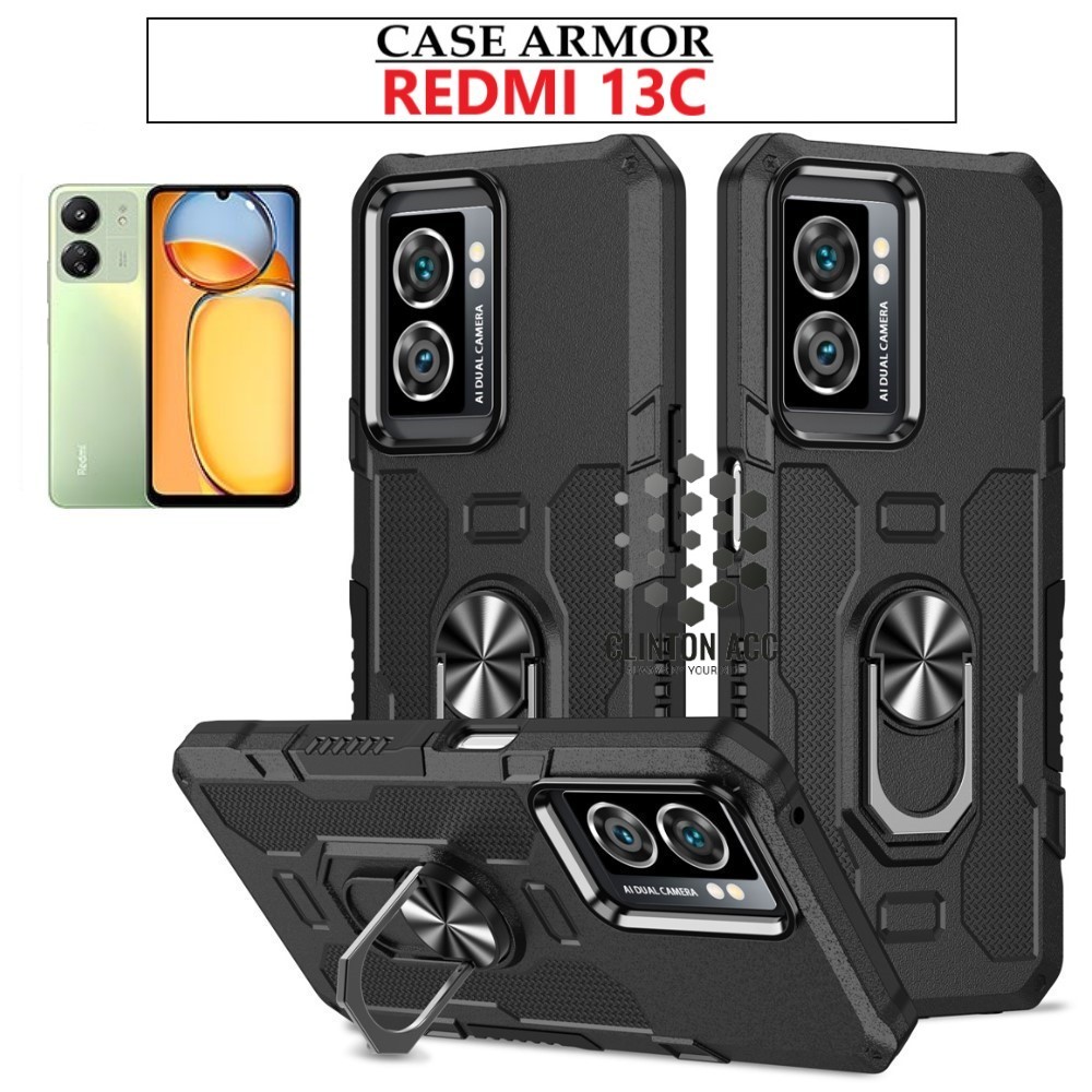 Jual Case Armor REDMI 13C Iring Cincin Magnetic Kesing Hp Protect ...