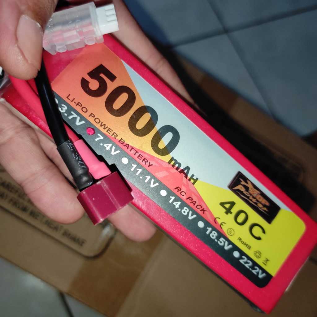 Jual Battery Lipo 5000mAh 2s 40C Zop Power | Shopee Indonesia