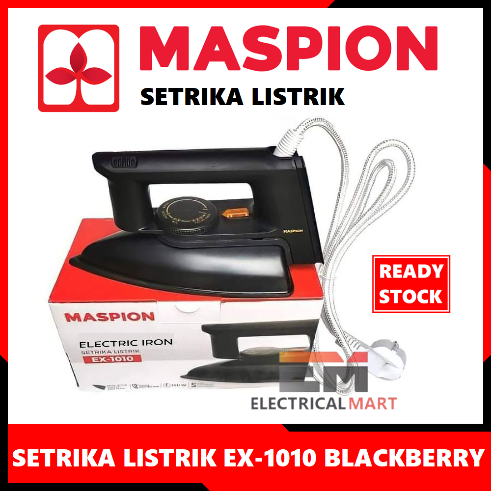 Jual MASPION Setrika Listrik EX-1010 Blackberry - Gosokan Baju EX1010 EX 1010 Murah Garansi Asli ...