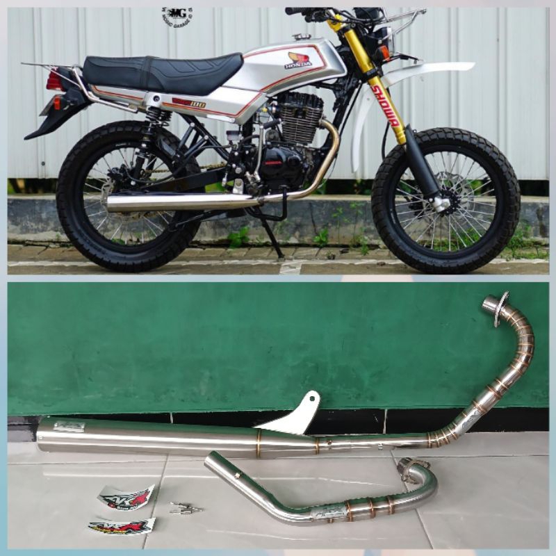 Jual knalpot stenlis honda win mesin verza megapro mono tiger cb gl mp ...