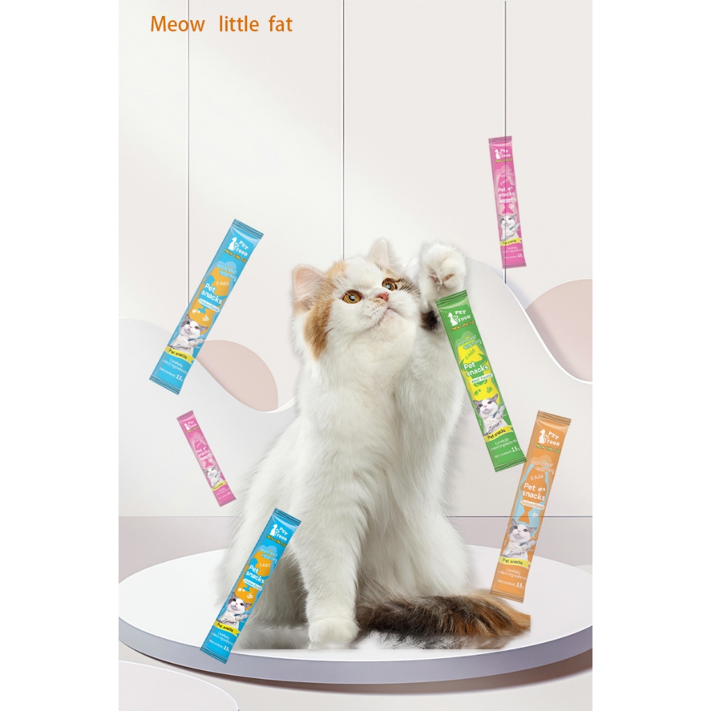 Jual Strip Snack Meow Little Fat Cat 15gr Ryu Makanan Kucing Cemilan ...