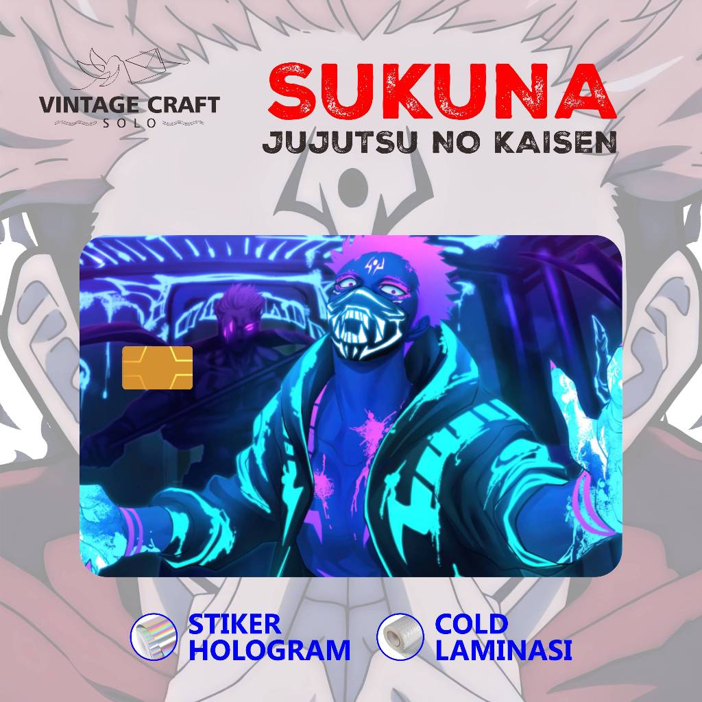 Jual Stiker Sticker Skin Card ATM SUKUNA Jujutsu no Kaisen Hologram ...