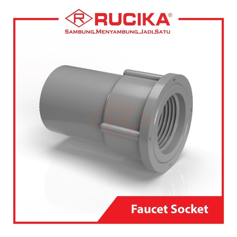 Jual Faucet socket 11/4" Rucika AW sok drat dalam PVC | Shopee Indonesia