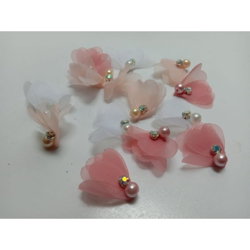 Jual Bunga Semanggi 3d Organza hiasan kebaya/gaun | Shopee Indonesia