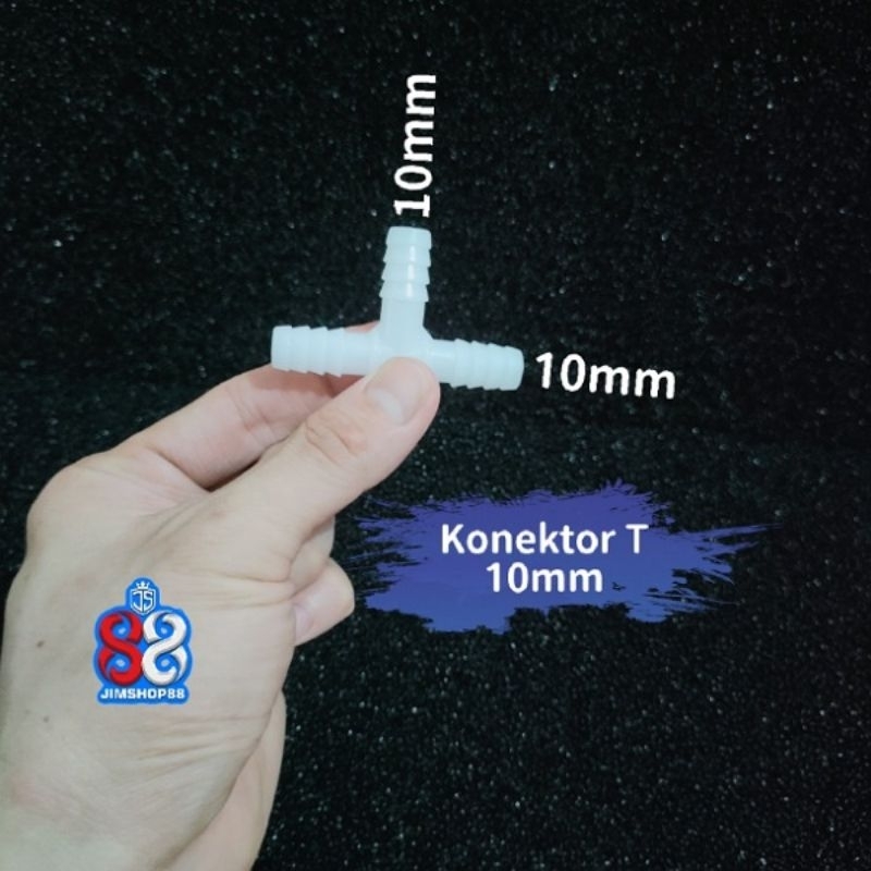 Jual sambungan selang atau konektor T uniring size 10mm import per 1pcs ...