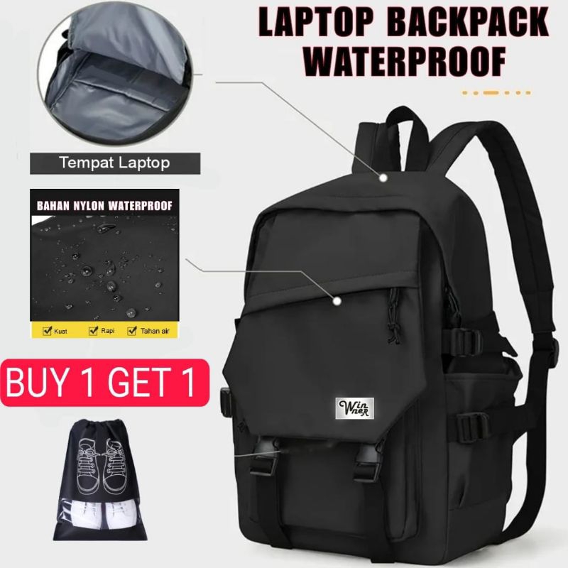 Jual Ransel laptop waterproof backpack / tas distro unisex pria wanita ...