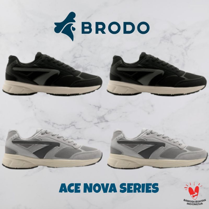 Jual BRODO ACE NOVA SERIES BLACK / GREY LIMITED | Shopee Indonesia
