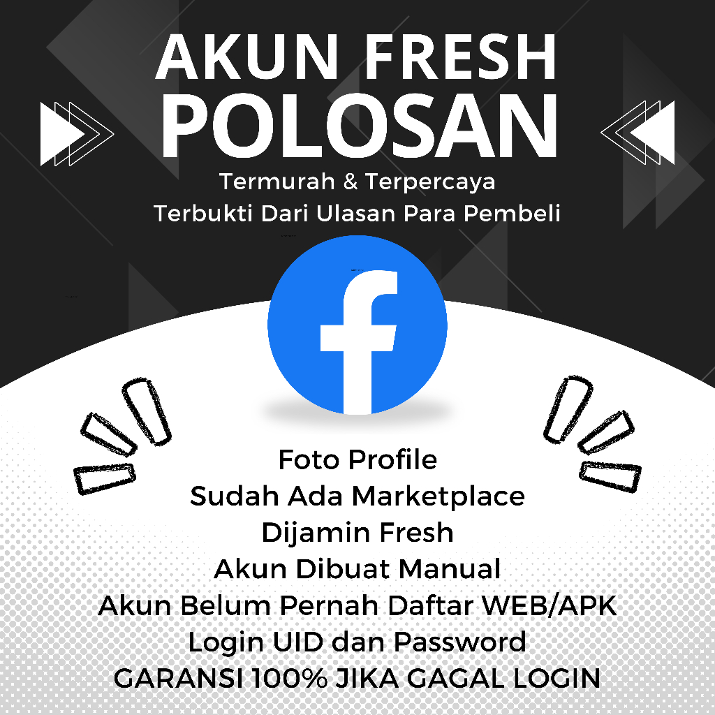 Jual Akun FB BerFoto Profile & Polosan Premium | BERGARANSI 100% ...