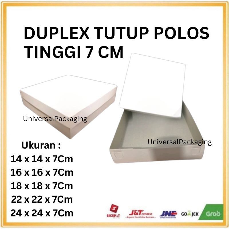 Jual [ 10 PCS ] Dos DUPLEX PUTIH TUTUP POLOS TINGGI 7 CM | Dos Box ...