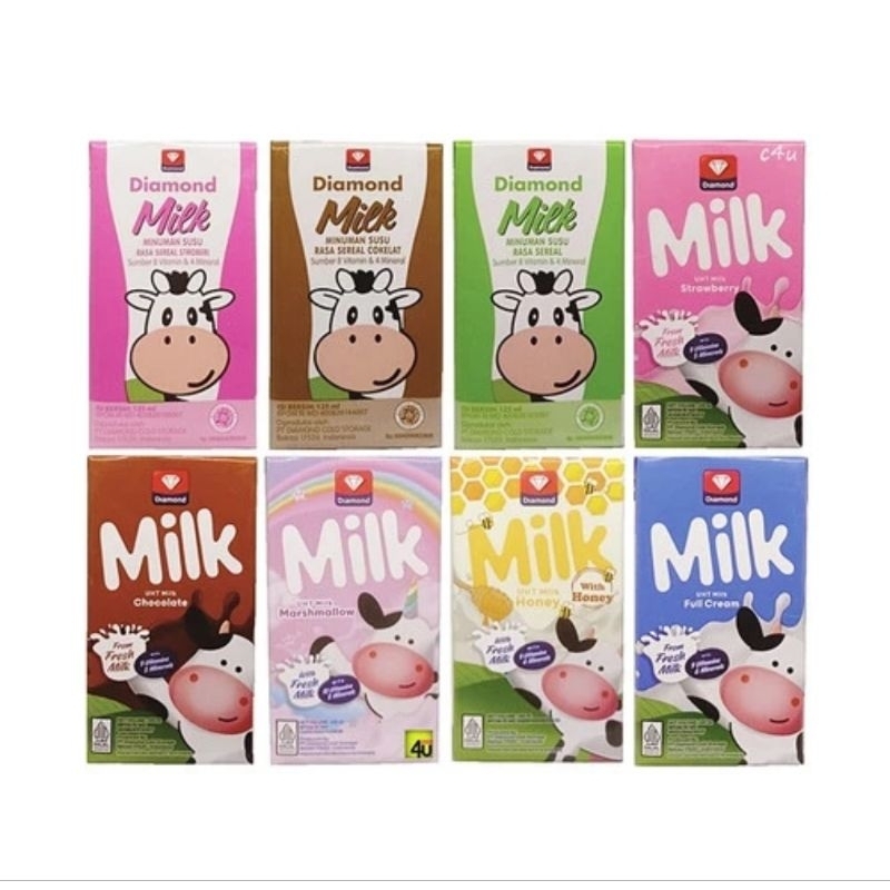 Jual SUSU UHT DIAMOND 125 ML | Shopee Indonesia