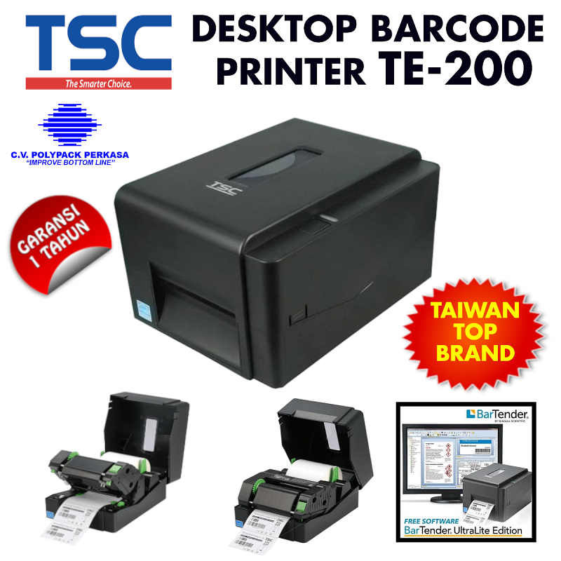 Jual TSC Desktop Barcode Printer TE200 | Shopee Indonesia