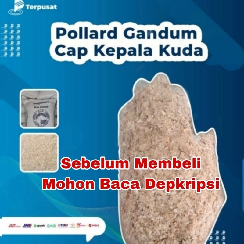 Jual Per 5 kg Brand Pollard Gandum Cap Kepala kuda Pakan Ternak Media ...