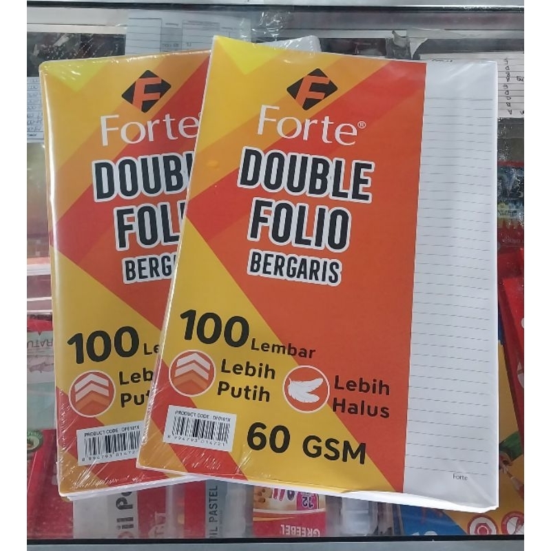 Jual KERTAS FOLIO GARIS F4 / DOBLE FOLIO FORTE & ELITE / ISI 100 & 200 ...