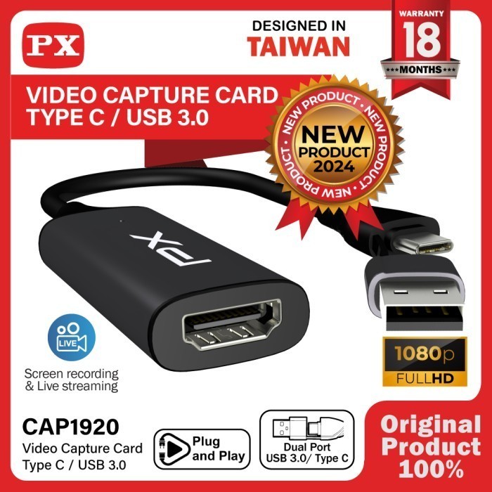 Jual Capture Card HDMI Video Capture USB 3.0 USB Type C audio PX ...