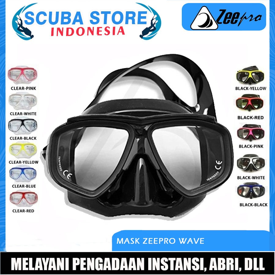 Jual Mask Zeepro Wave Masker Kacamata Selam Scuba Diving Mask 100% ...