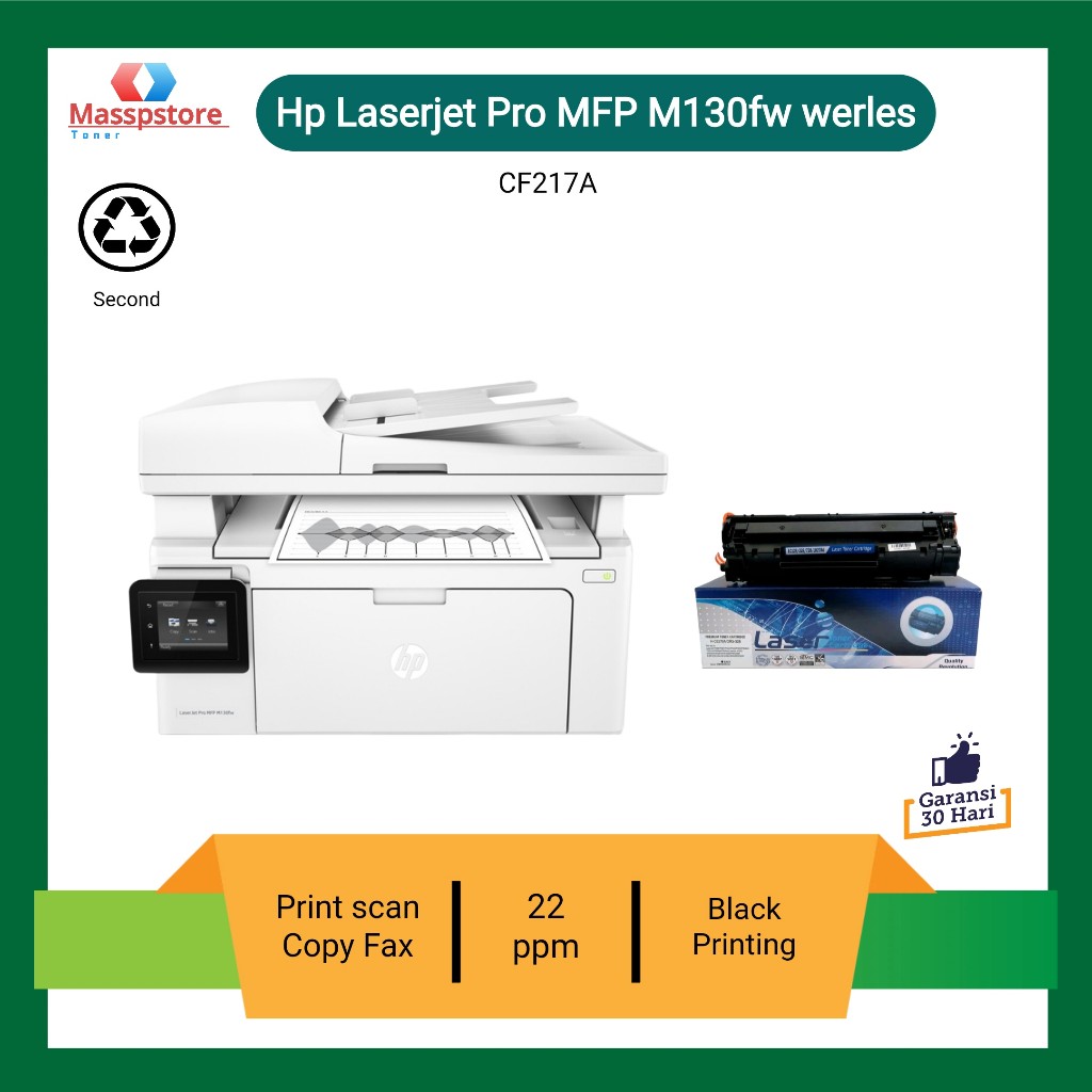 Jual Hp Laserjet Pro mfp M130fw Werles Printer Laser hitam putih scan ...