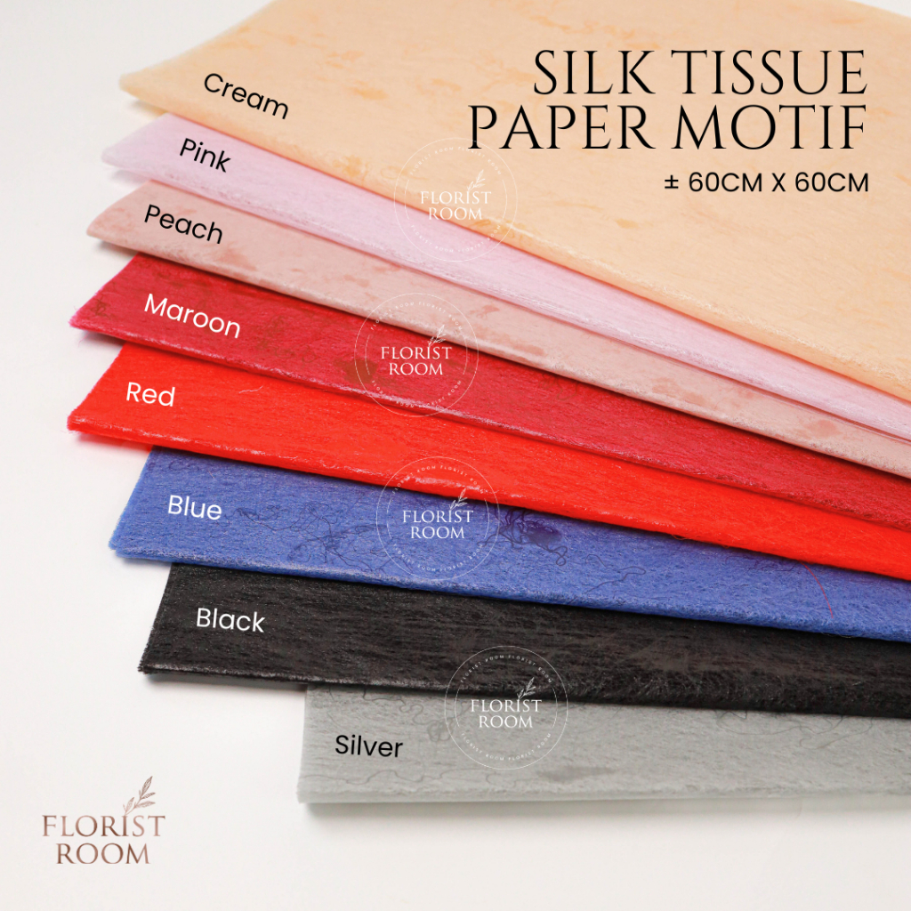 Jual Silk Tissue Paper Motive 20 lembar - kertas bunga - wrapping ...