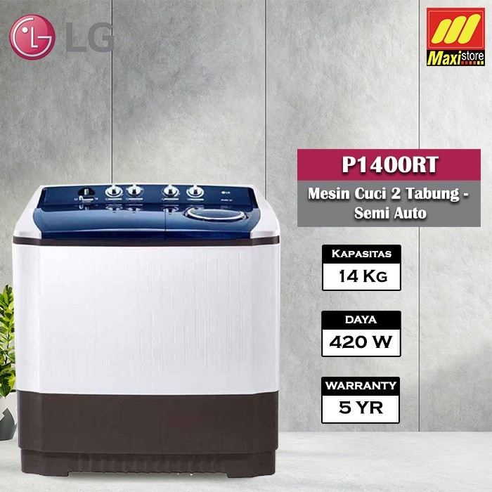 Jual LG P1400RT Mesin Cuci 2 Tabung [14 Kg] - Garansi Resmi | Shopee ...