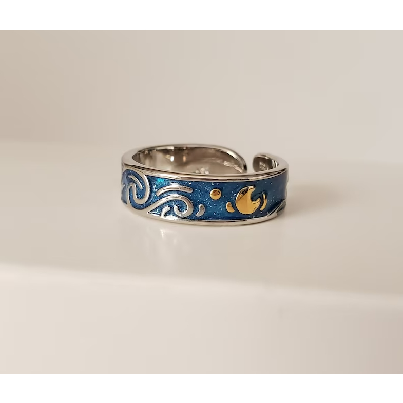 Jual The Goats Dept - ( TITANIUM RING ) Van gogh Starry Night Ring ...
