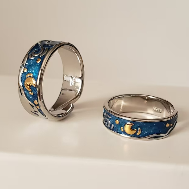 Jual The Goats Dept - ( TITANIUM RING ) Van gogh Starry Night Ring ...