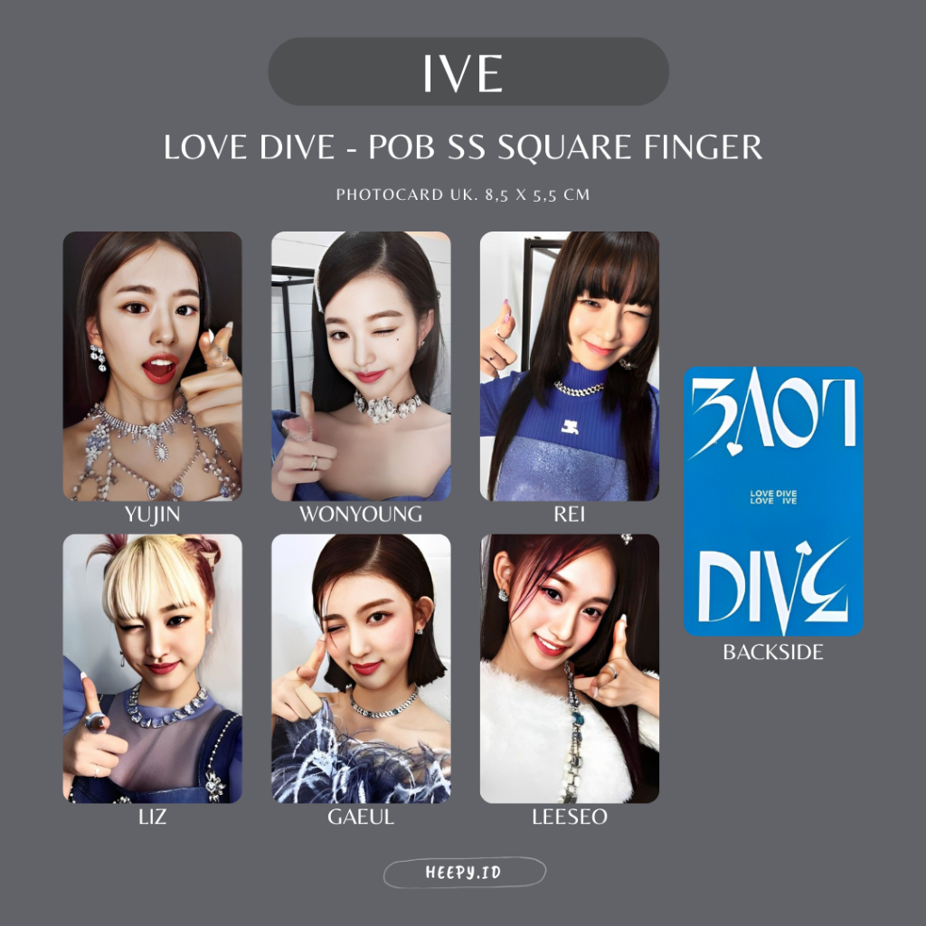 Jual REPLIKA PHOTOCARD IVE LOVE DIVE - Unofficial Photocard Ive Love ...