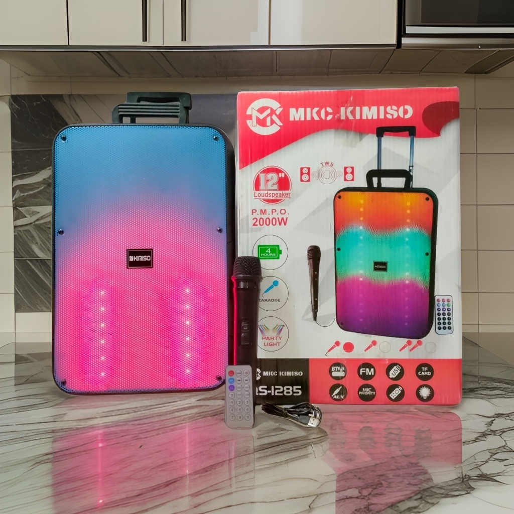 Jual MKC KIMISO-1285WS SPEAKER BLUETOOTH FULL BASS 12 INCH SPEAKER ...