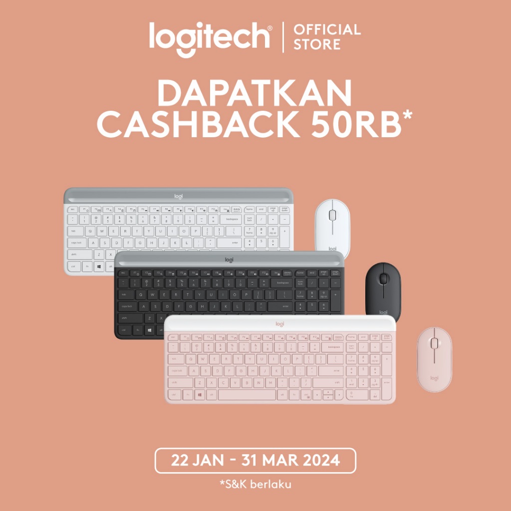 Jual Logitech Mk470 Slim Wireless Combo Keyboard And Mouse Shopee Indonesia