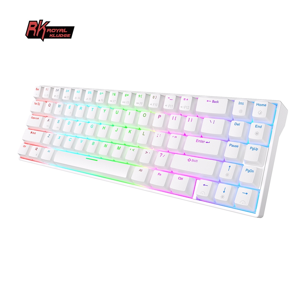 Jual Royal Kludge RK 71 White 71 Key Gaming Keyboard | Shopee Indonesia
