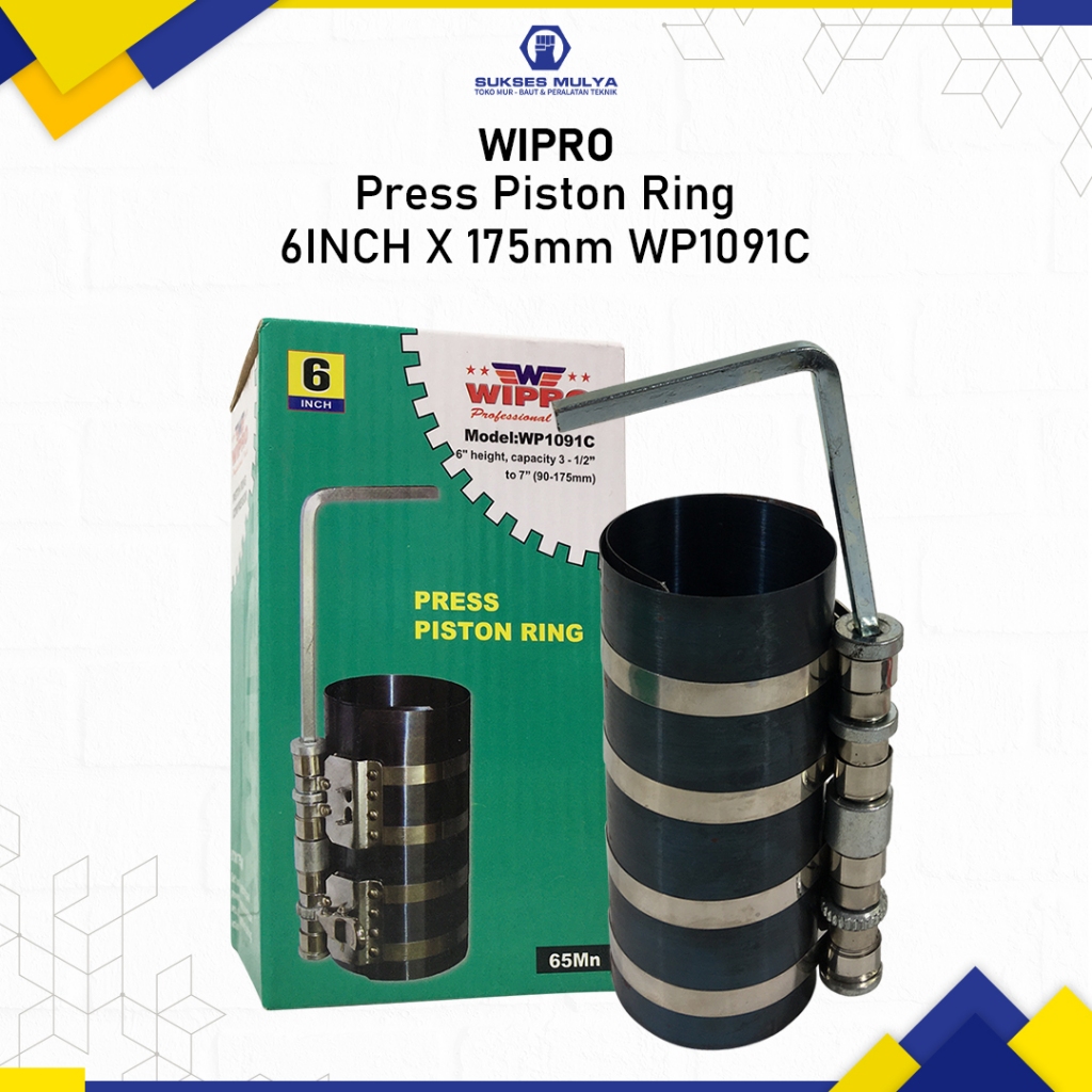Jual WIPRO Piston Ring Compressor 6 inch / Press Piston Ring 6" x 175mm | Shopee Indonesia