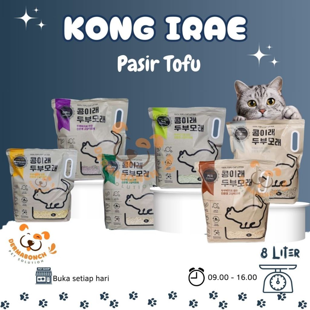 Jual PASIR KUCING / PASIR TOFU / PASIR GUMPAL KONG IRAE 8 L 8L LITTER ...