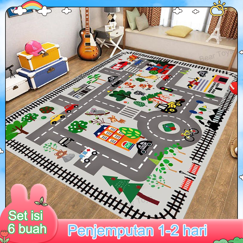 Jual Karpet anak 120x160cm Alas Mainan Peta Jalanan Anak / Peta Jalan ...