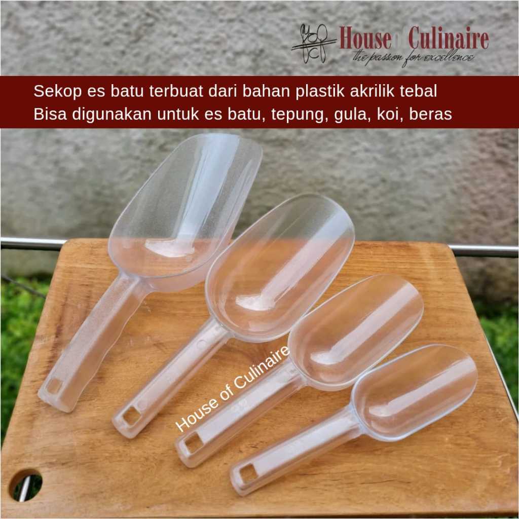 Jual Ice Scoop Polycarbonate Round Plastik Sekop Sendok Es Batu Tepung ...