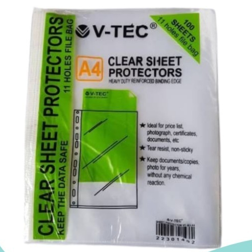 Jual V-TEC - SHEET CLEAR PROTECTOR / TEMPAT PENYIMPANAN DOKUMEN UKURAN ...