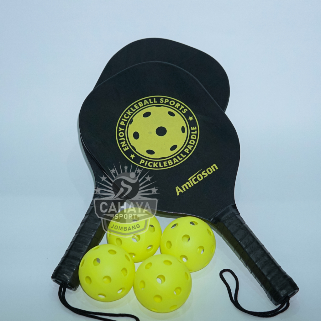 Jual Raket Paddle Pickleball Set Amicoson + 4 pcs Bola – 100% Original ...