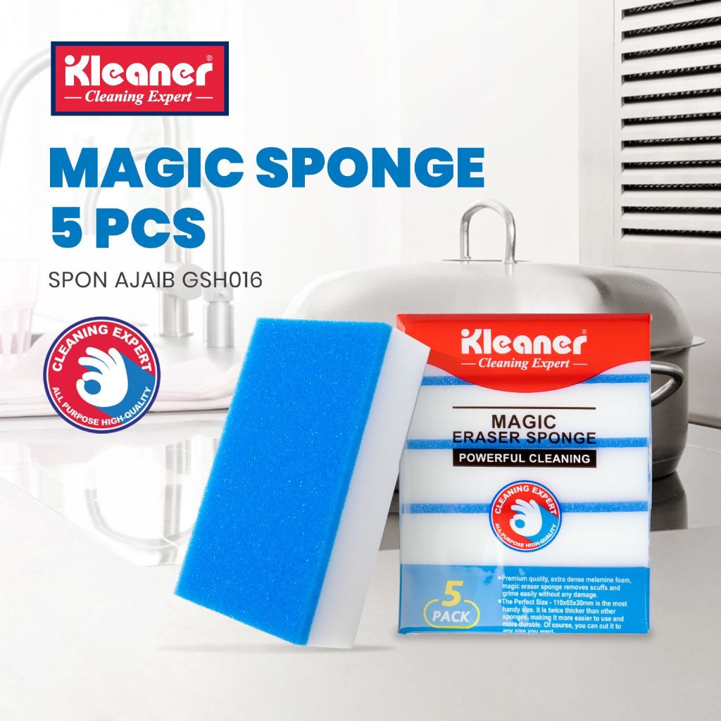 Jual Kleaner Magic Sponge Penghapus Noda Membandel Spons Ajaib 5 Pcs ...