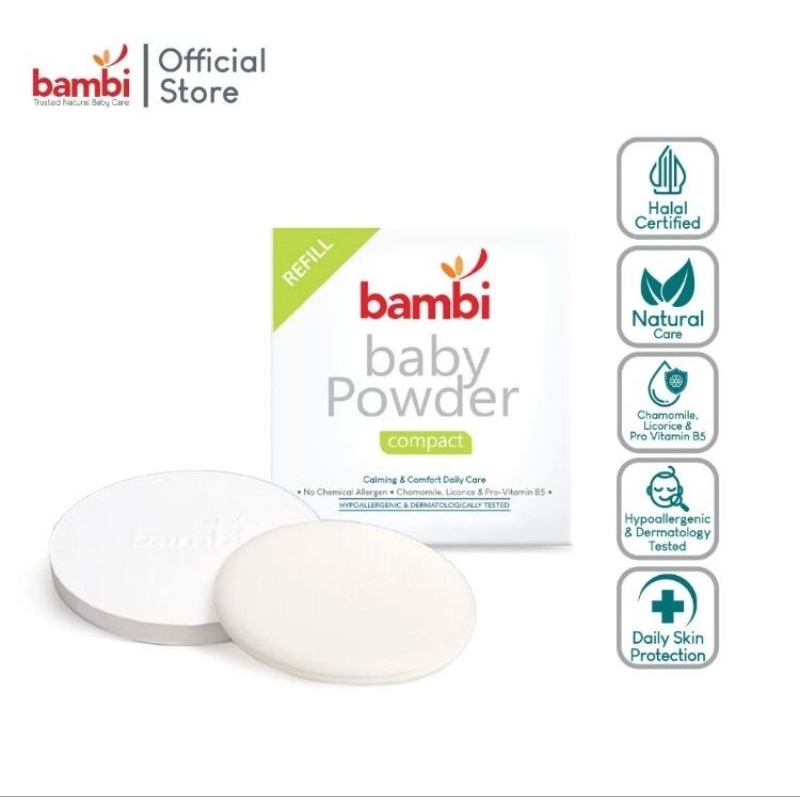 Jual Bambi Baby Powder Compact Reffil | Shopee Indonesia