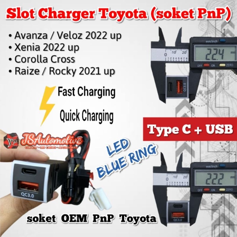 Jual Dual Car Charger Cas an Mobil kabel fuse OEM PnP Toyota Fast/Quick ...