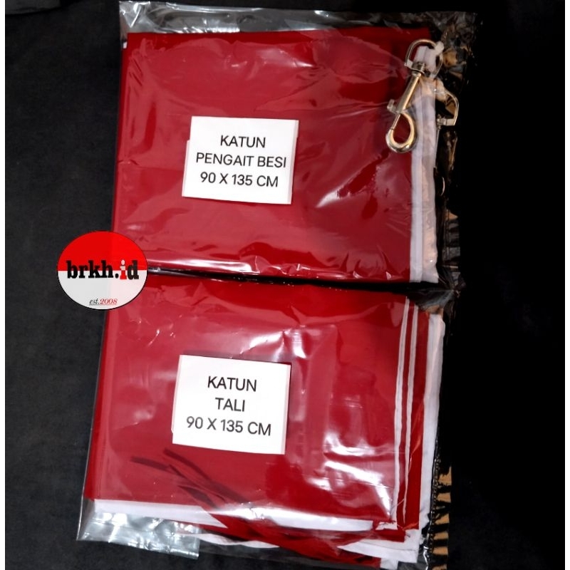 Jual Bendera Merah Putih Premium Pengait Besi/Tali 90x135 Cm Bendera ...