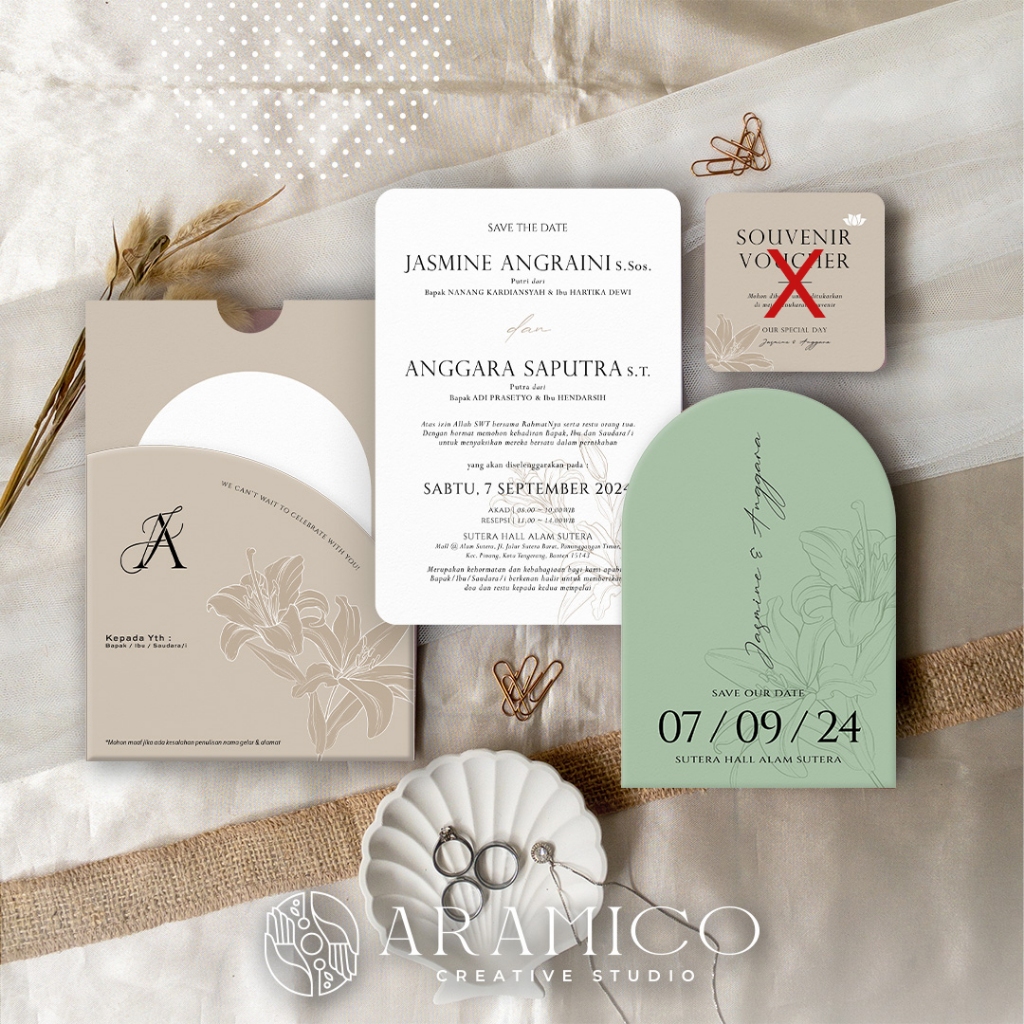 Jual Undangan Pernikahan Elegan minimalis Amplop Soft Cover. Cetak ...