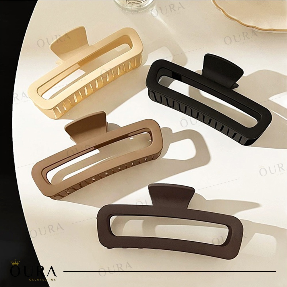 Jual Jepit Rambut Model Trapesium Wanita Kotak Doff Jedai Korea ...