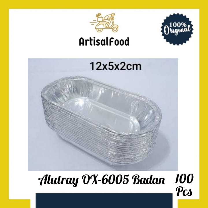 Jual Alutray Alumunium Tray OX-6005 BADAN - 100 PCS | Shopee Indonesia