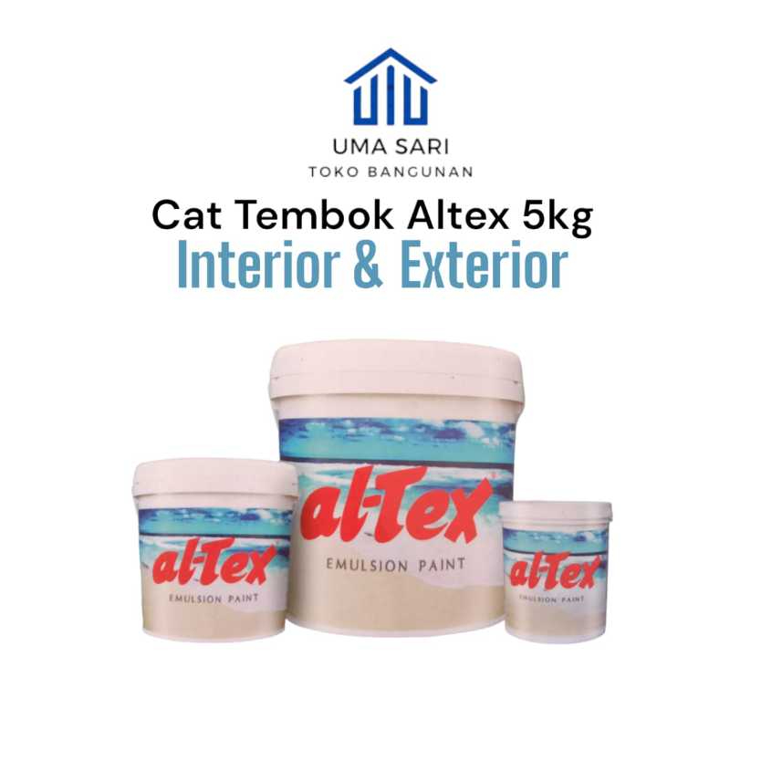 Jual CAT TEMBOK CAT INTERIOR EKSTERIOR ALTEX 5 KG PACKING AMAN | Shopee ...
