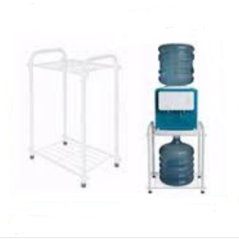 Jual RAK KAWAT meja dispenser 2 susun MUAT GALON air - PUTIH | Shopee ...
