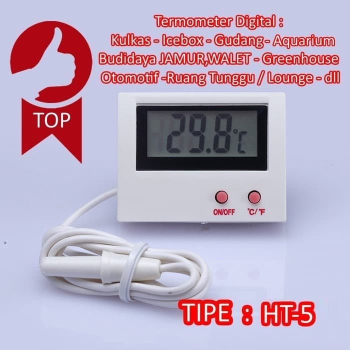 Jual Termometer Digital Aquarium-Kulkas-Freezer / Thermometer Mini ...