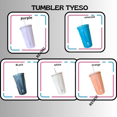 Jual Tumbler TYESO Original / Gelas Aesthetic Korean Kopi 600ml / Tahan Dingin 24 Jam | Shopee ...