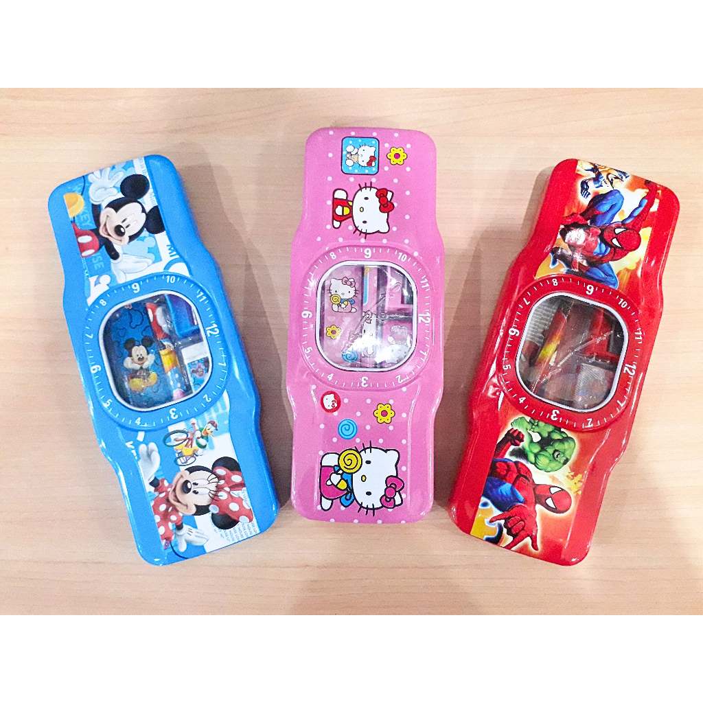 Jual Tempat Pensil Kaleng/Study Set Fancy/Pensil Box/Paket Alat Tulis ...